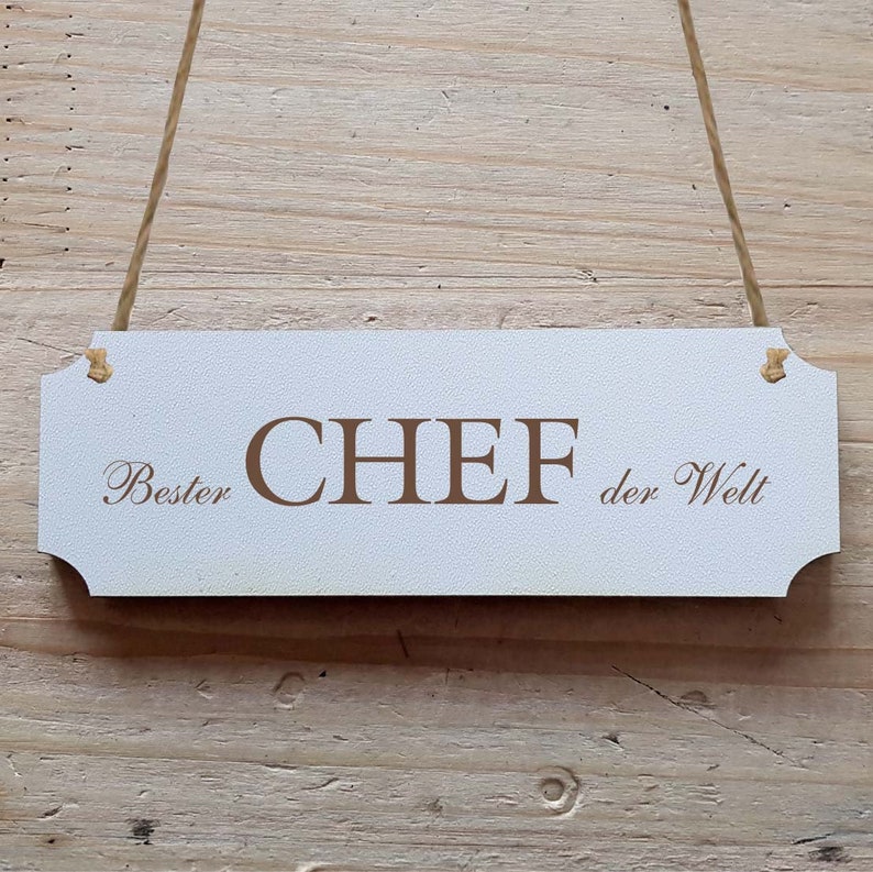 Dekoschild Spruch BESTER CHEF der Welt Schild Türschild | Etsy
