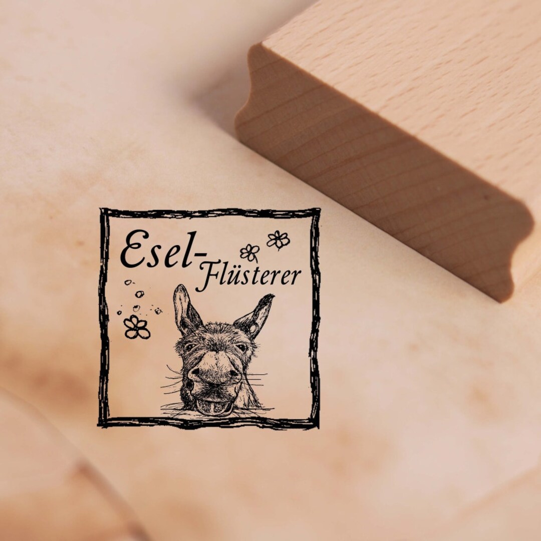 Motif Stamp Donkey Whisperer Donkey Stamp Donkey Head Wooden Stamp 48 X ...