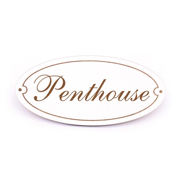 Oval Shield Penthouse Self Adhesive Door Sign 15 X 7 Cm - Etsy UK