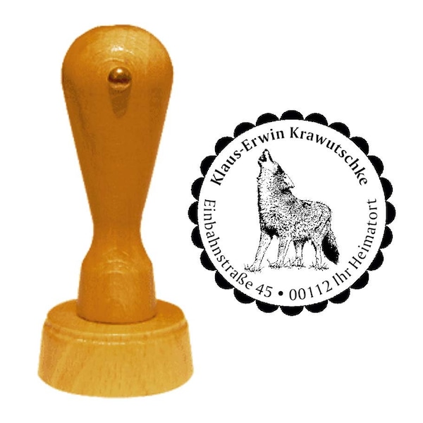 Howling Wolf Stamp - Etsy