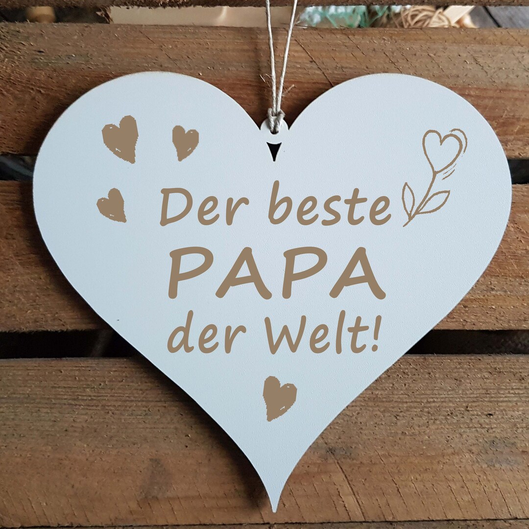 Shield HEART the Best Dad in the World Door Sign Decoration Sign Heart ...