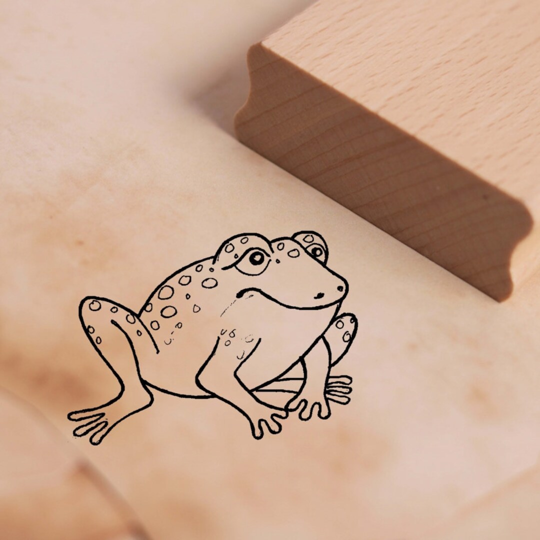 Motif Stamp Thick Frog Stamp 38 X 28 Mm - Wooden Stamp Scrapbooking ...