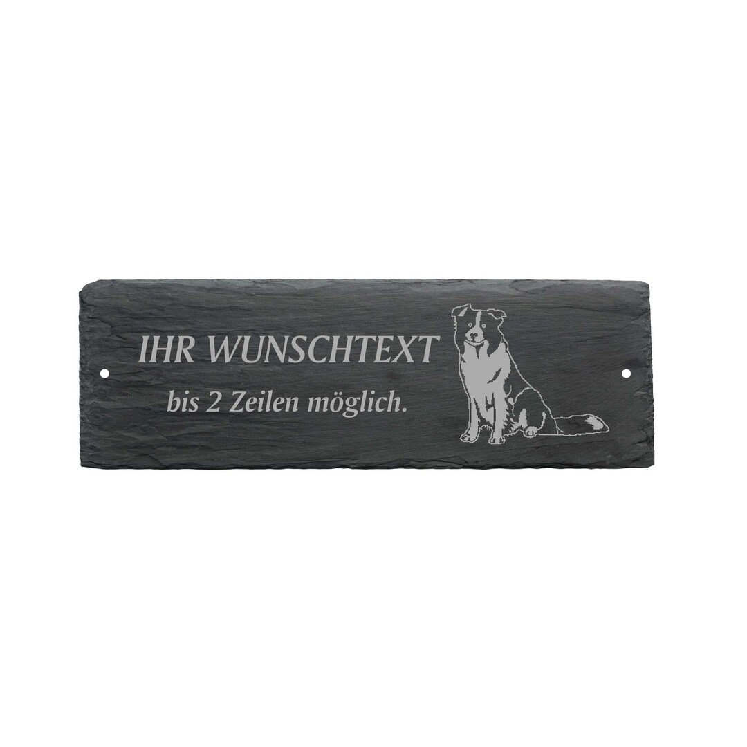 Weatherproof Door Sign "border COLLIE 02" With Wish Text / Name ...