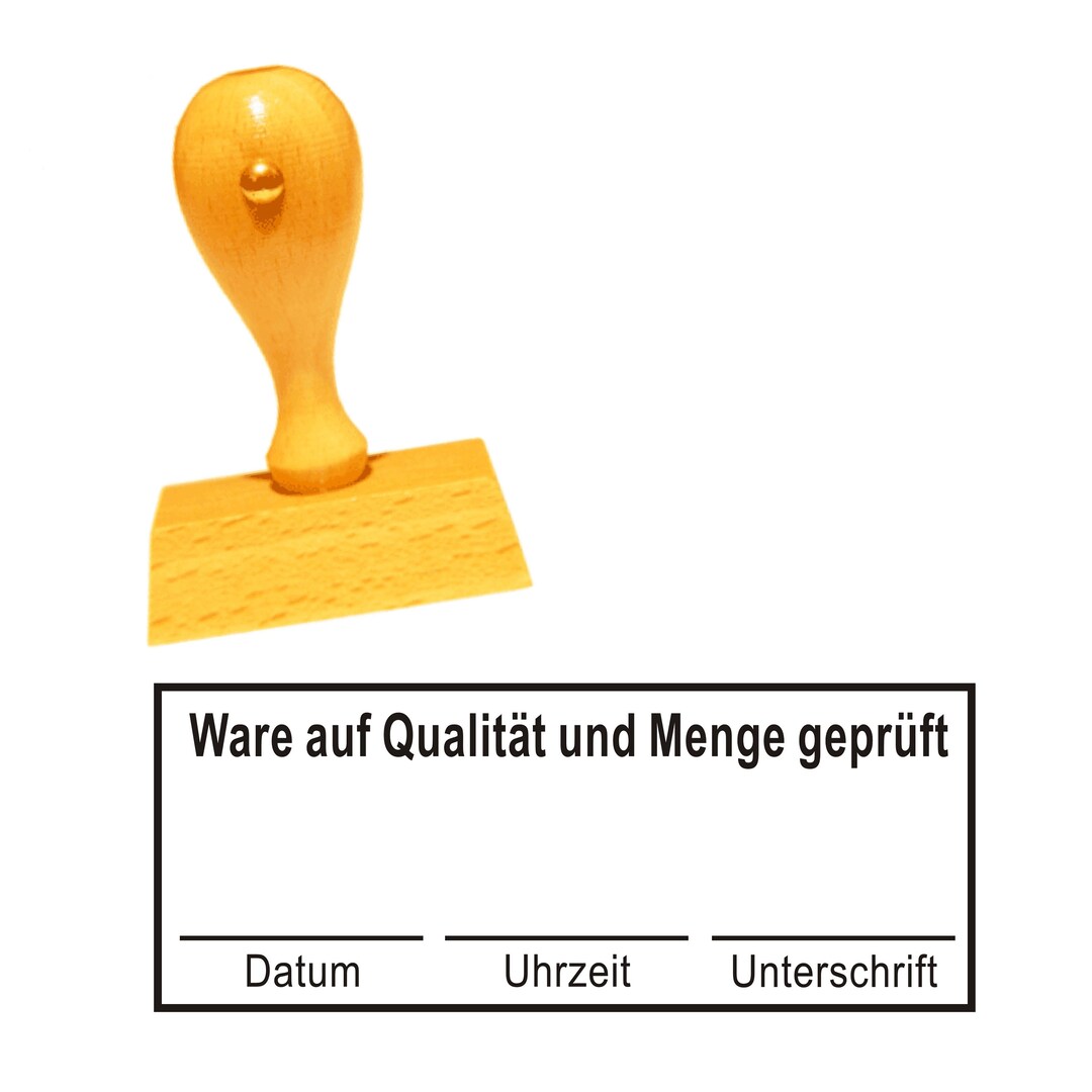 Stamp «goods Checked for Quality and Quantity» Signature Office Stamp ...