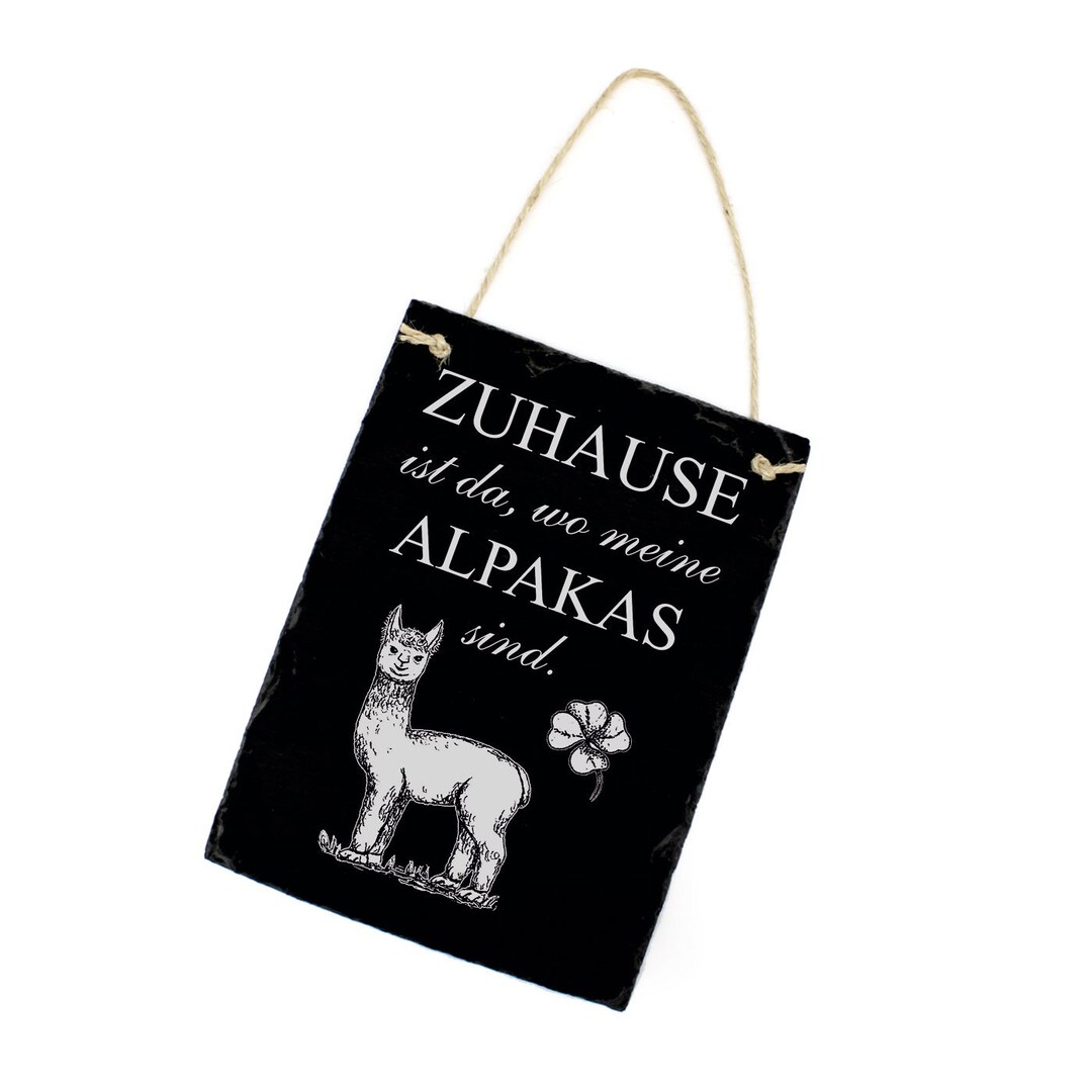 Shield Slate Saying HOME is Where My ALPACAS Are 16 X 22 Cm Slate ...