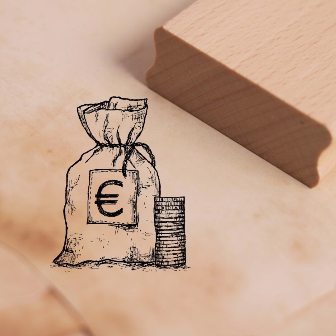 Motif Stamp Money Bag - Stamp Wooden Stamp 38 X 48 Mm - Scrapbooking ...