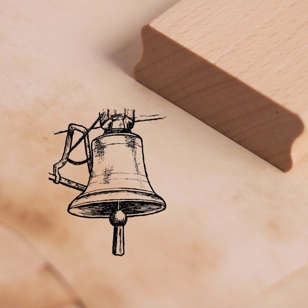 Motif Stamp Church Bell Stamp Bell Bell 38 Mm X 48 Mm Wooden Stamp ...