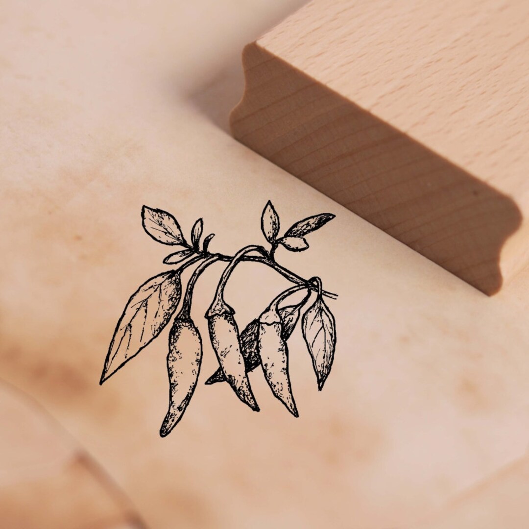 Motif Stamp Chili Pepper - Stamp Wooden Stamp 38 X 38 Mm - Scrapbooking ...