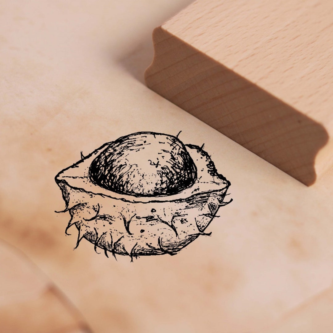 Motif Stamp Chestnut Stamp Wooden Stamp 38 X 28 Mm Stamping Crafts ...