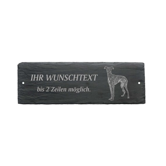 Weatherproof Door Sign galgo With Wish Text / Name | Etsy