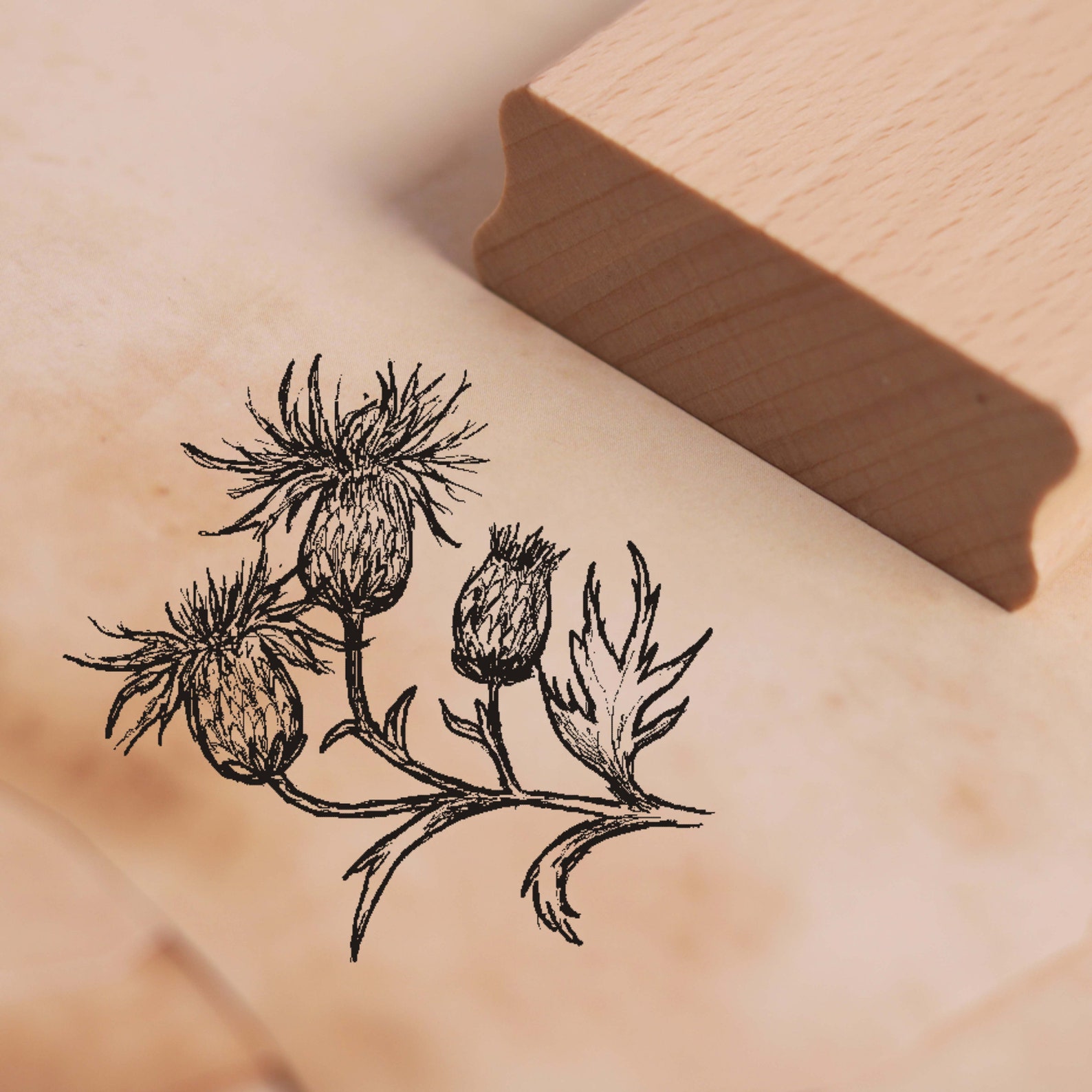 Stamp Field Thistle Motif Stamp Approx. 48 X 45 Mm - Etsy UK