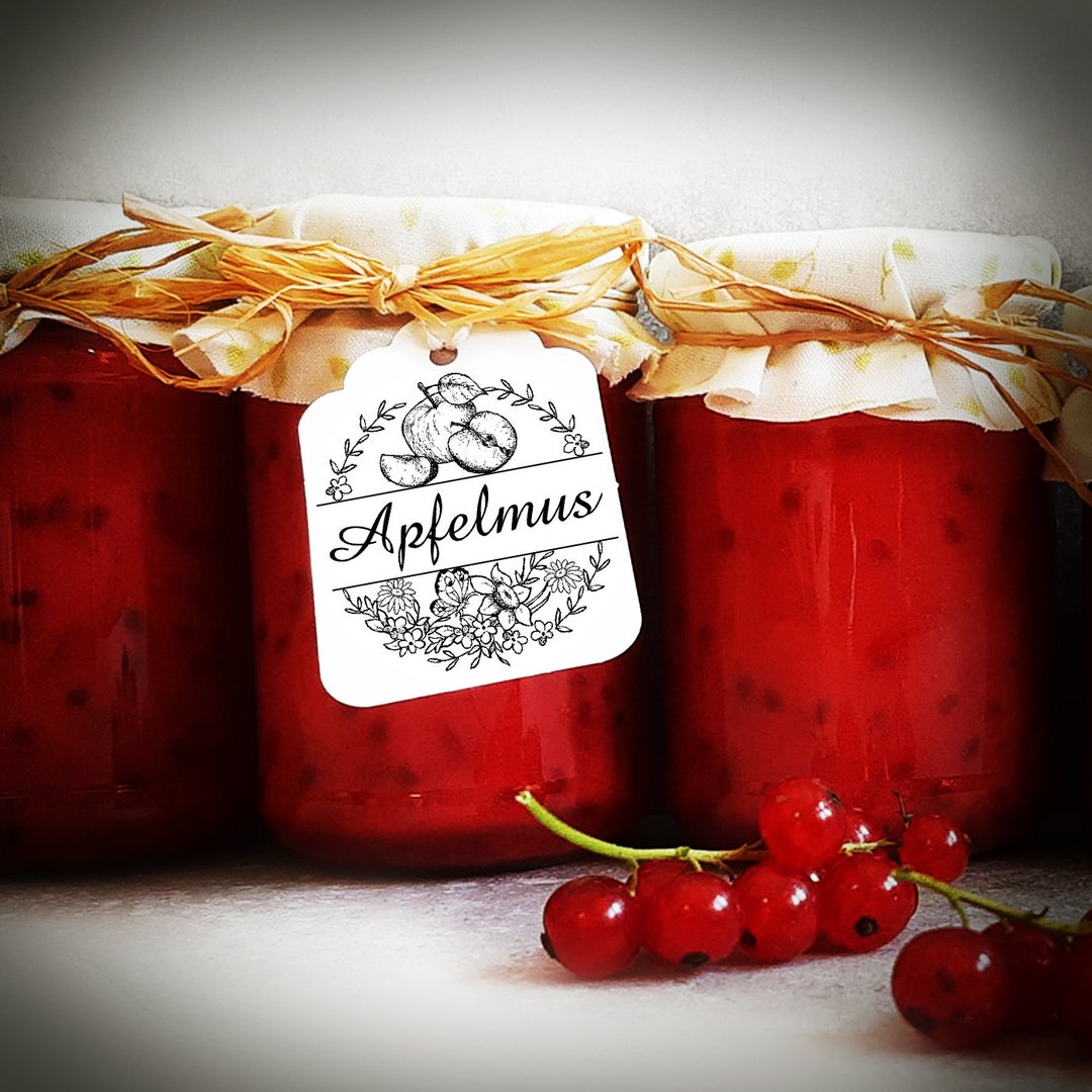 Motif Stamp Applesauce Label Vintage Wreath Stamp Apple 66 X 68 Mm ...