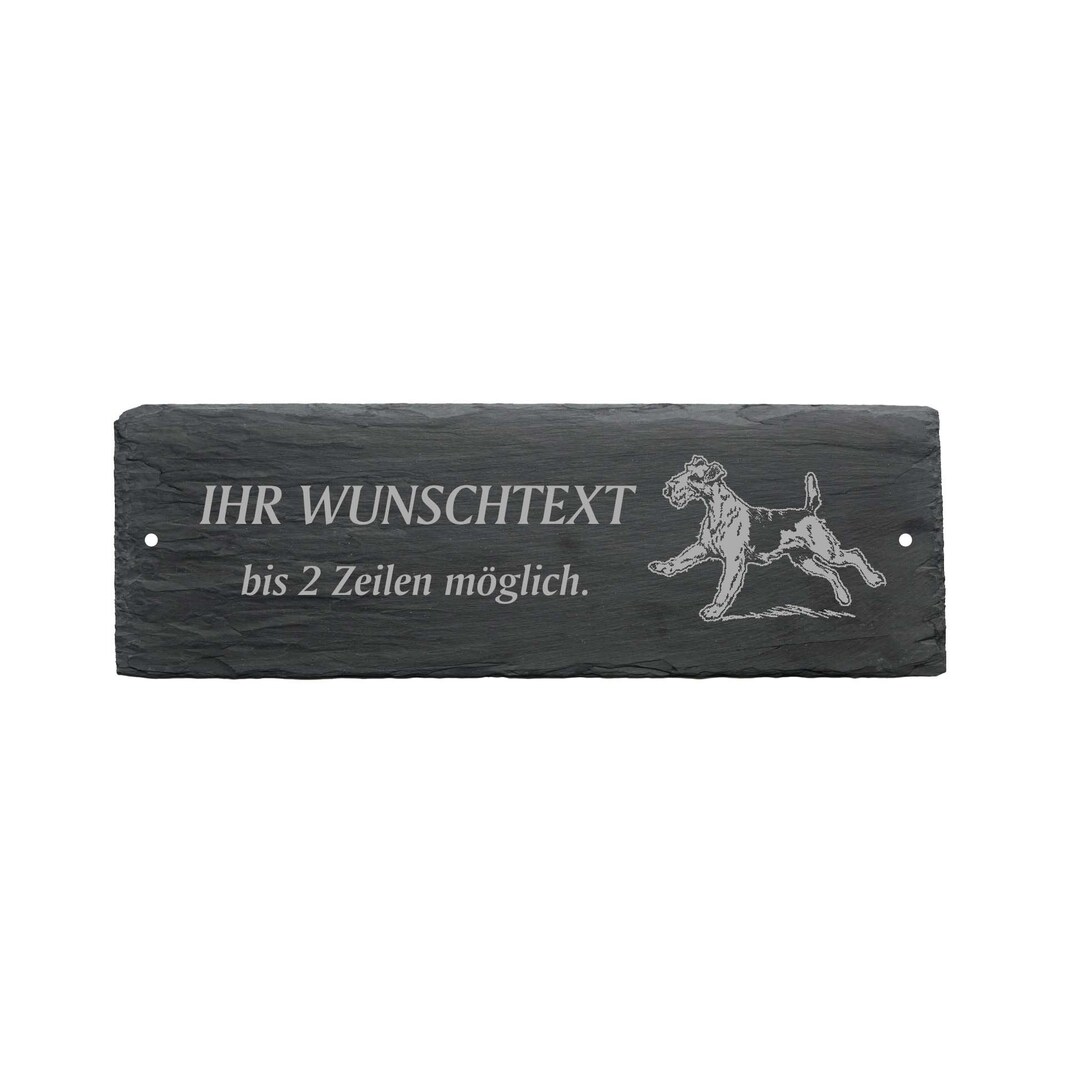 Weatherproof Door Sign airedale Terrier With Wish Text / Name Approx ...