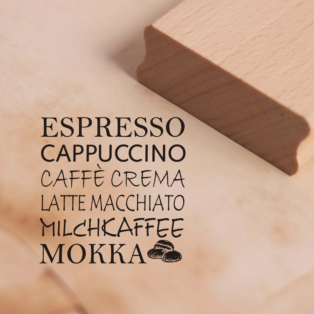 Stamp Espresso Cappuccino - Coffee Motif Stamp Approx. 38 X 38 Mm ...