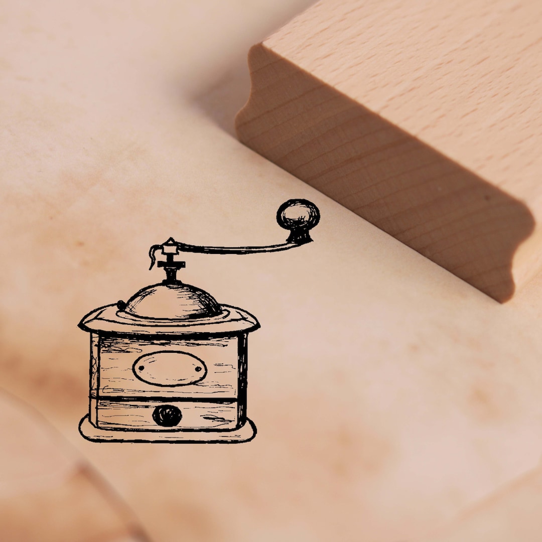 Stamp Old Coffee Grinder Motif Stamp Approx. 38 X 38 Mm Scrapbooking ...