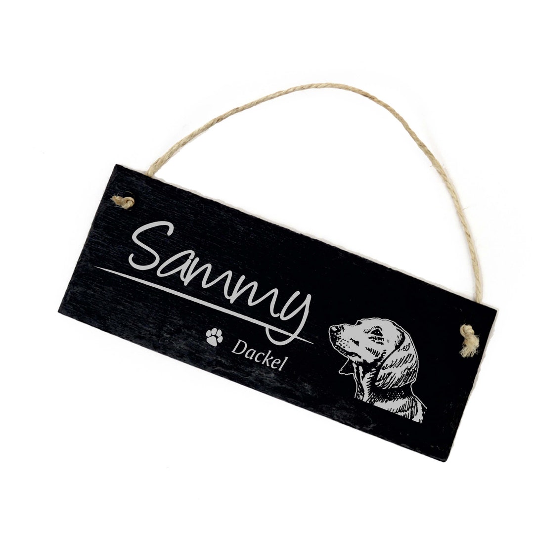 Slate Dachshund Sign With NAME 22 X 8 Cm Door Decoration Decorative ...