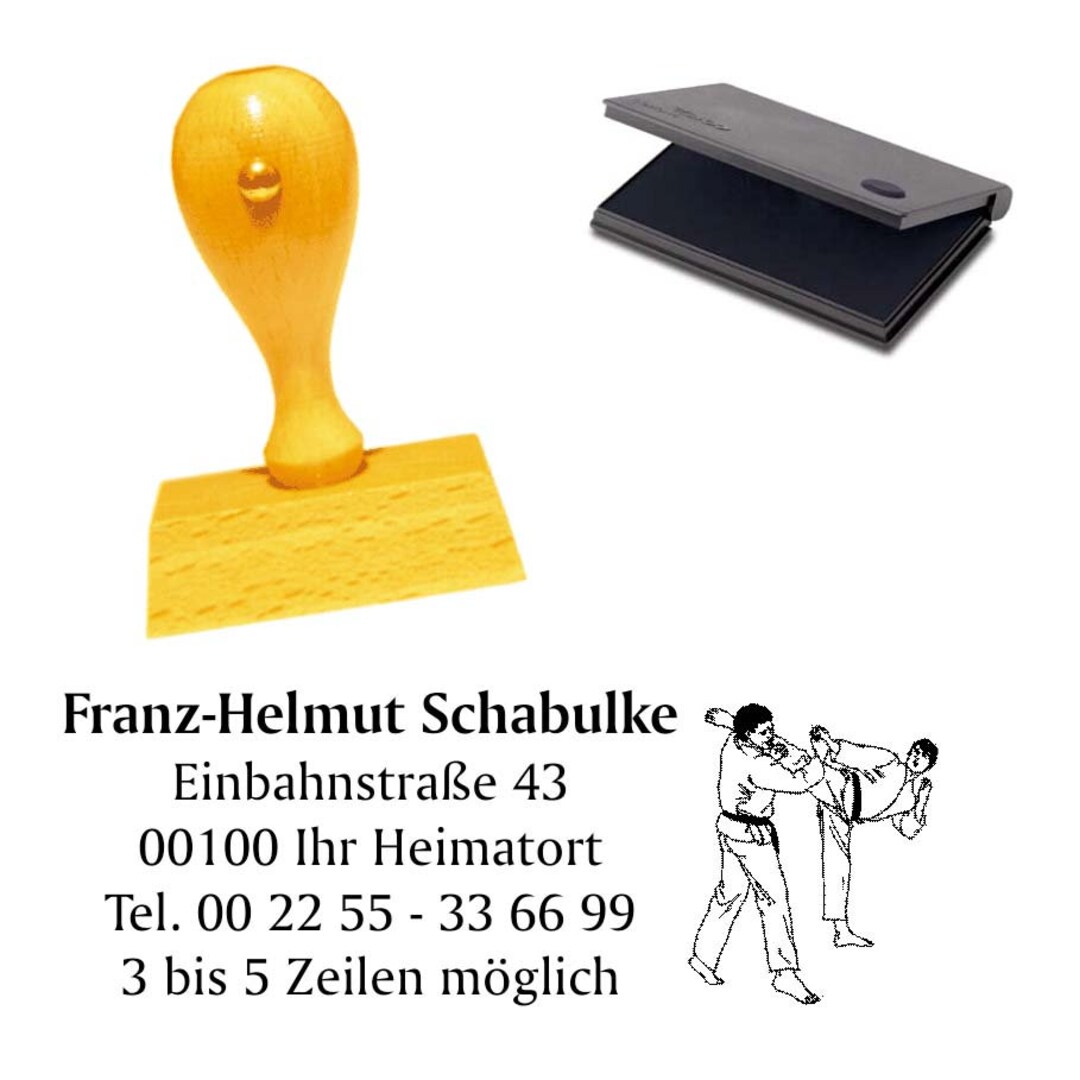 Wooden Stamp KARATE Sport Stamp - Etsy