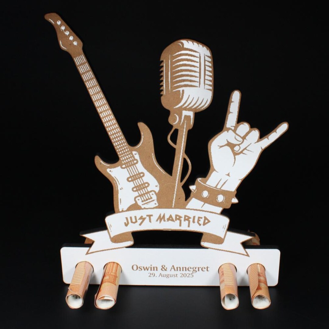 Personalized Money Gift Wedding Rocker & Metaler - French Fry Fork ...