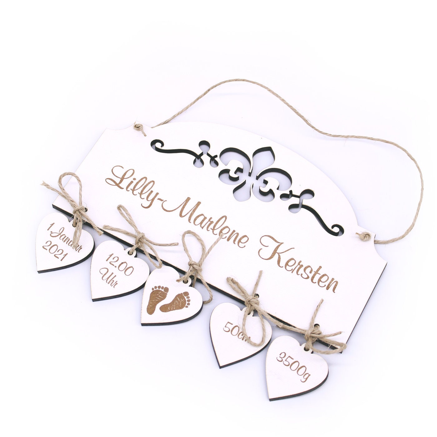 Vintage BABY Sign for Hanging Birth Keepsake With Name Date - Etsy