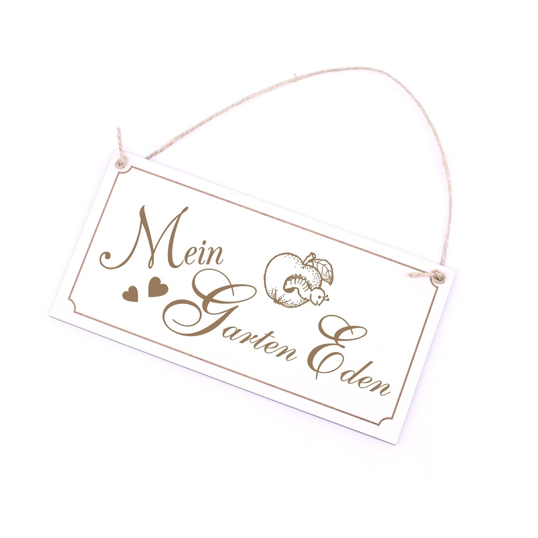 Schild Mein Garten Eden Apfel Herzen Shabby Türschild 20 x - Etsy.de