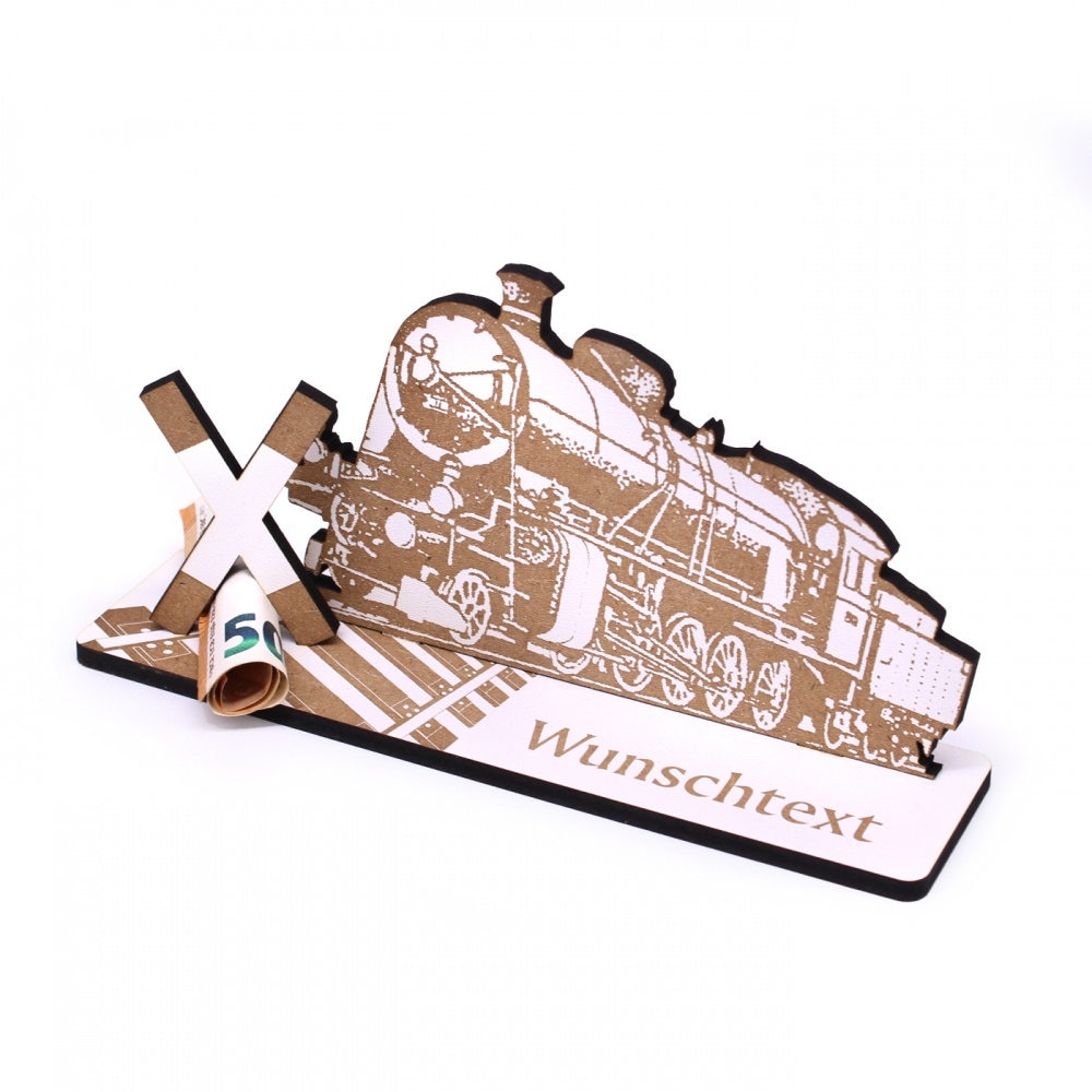 Money Gift Railway Locomotive - Locomotive Including Desired Text ...