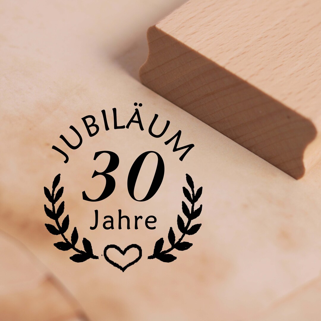 Stempel Jubiläum 30 Jahre Glück - Motivstempel ca. 38 x 38 mm ...