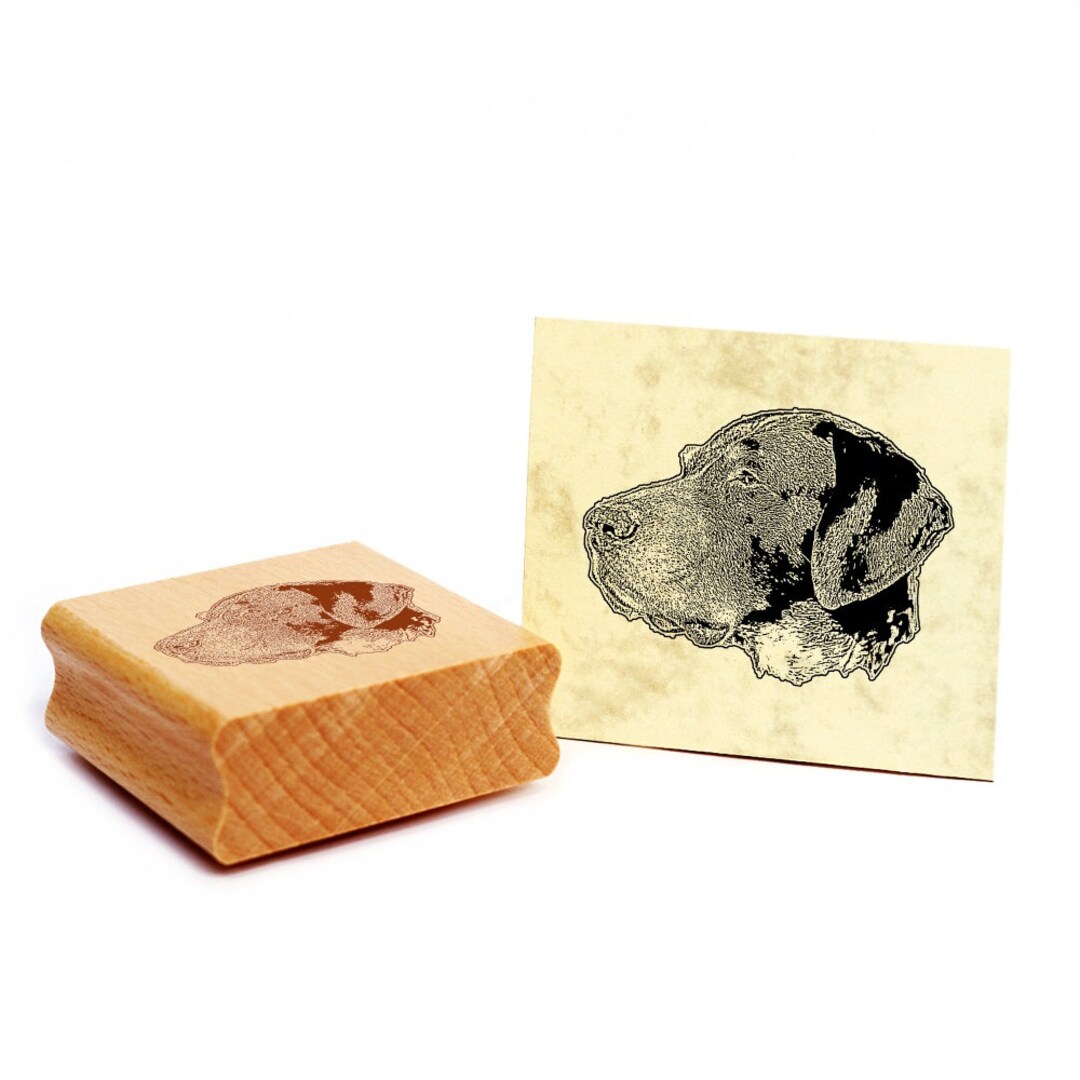 Motif Stamp German Shorthaired Pointer Stamp Dog Wooden Stamp 48 X 37 ...