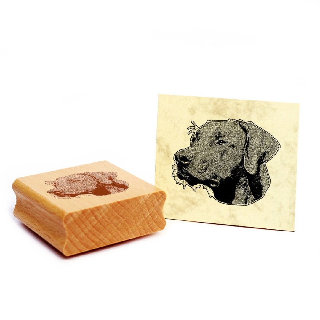Motif Stamp Rhodesian Ridgeback Head Stamp Dog Wooden Stamp 48 X 38 Mm ...