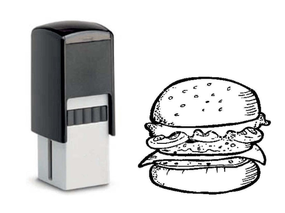 Stamp Bonus Card Stamp « BURGER » 10 X 10 Mm Motif Hamburg Fast Food ...