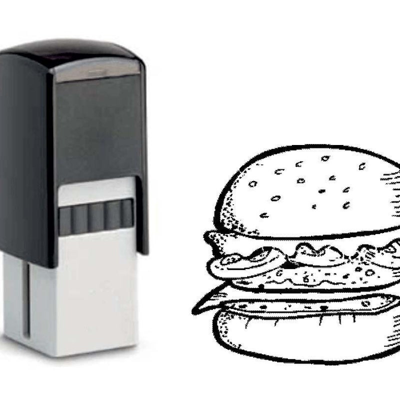 Burger Stamp - Etsy