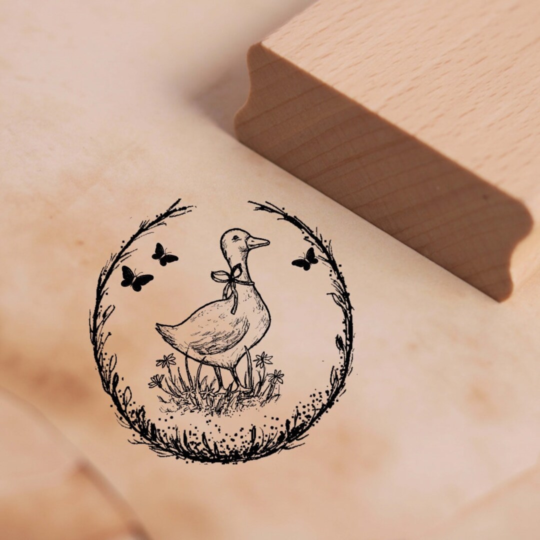 Motif Stamp Goose on the Meadow Stamp Wreath Butterflies 48 X 48 Mm ...