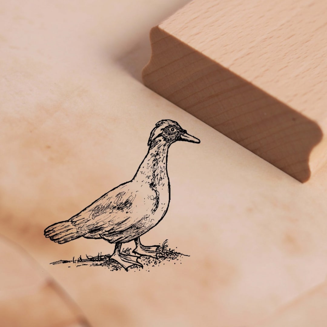 Motif Stamp Flying Duck Stamp Duck 48 X 46 Mm Wooden Stamp Scrapbooking ...