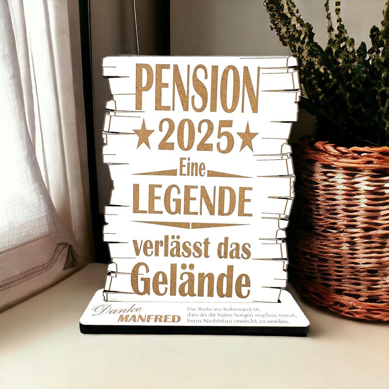 Schild ruhestand - Etsy.de