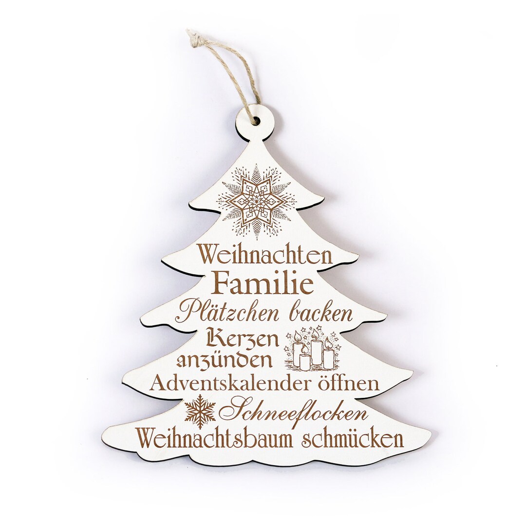 Shield Christmas Tree With Christmas Motifs Door Sign Decoration ...