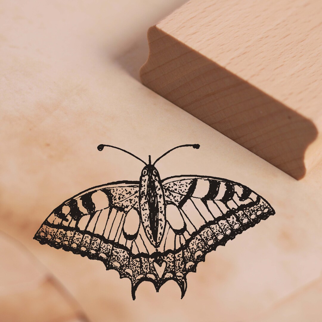 Stamp Swallowtail Butterfly Motif Stamp Approx. 38 X 25 Mm Scrapbooking ...