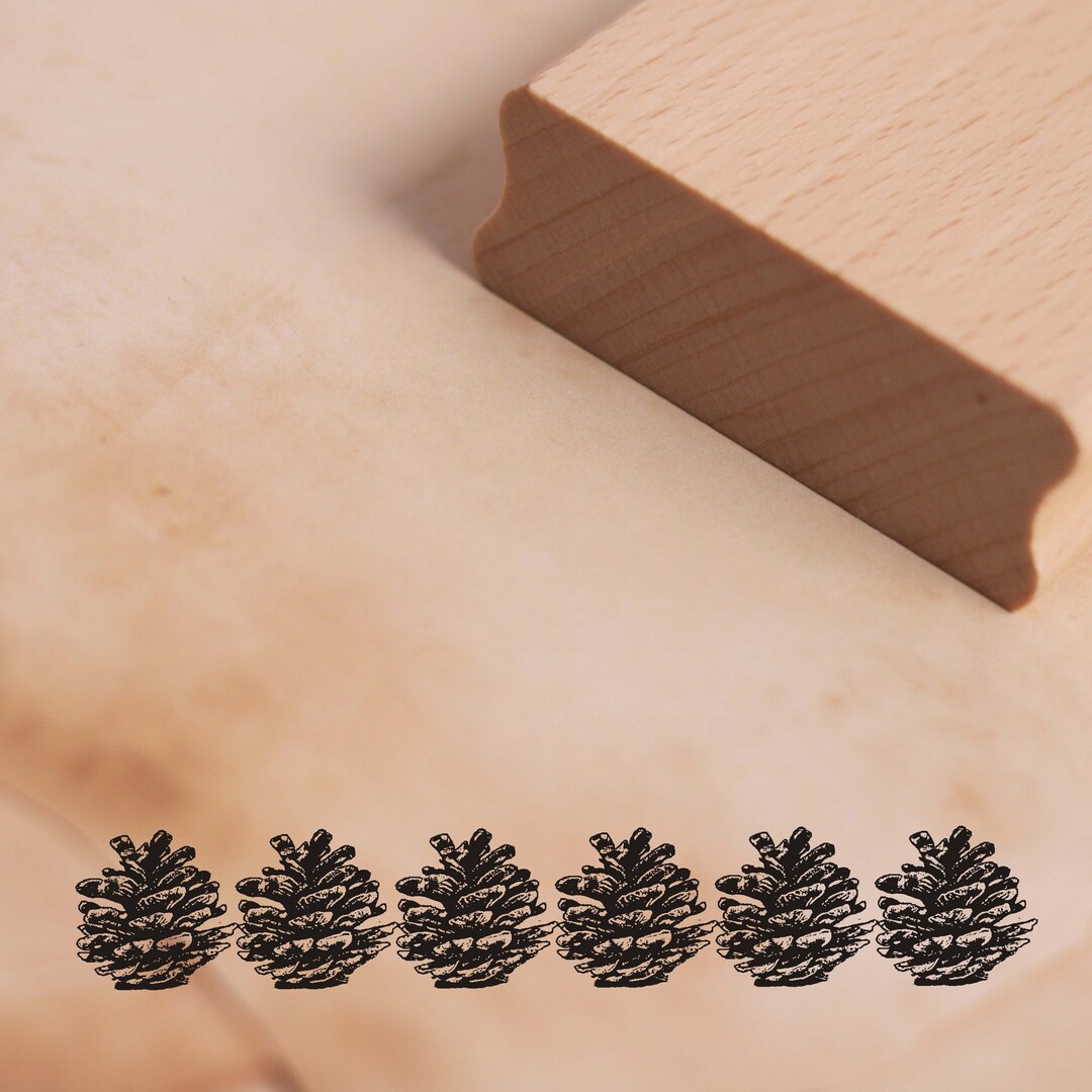 Stamp Cones Kerb Apple • Approx. 98 X 17 Mm • Wood Stamp Motif Stamp ...