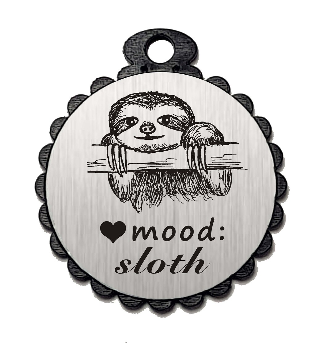Pendant MOOD: SLOTH With Motif FAULTIER Gift Gift Tags Keychain ...