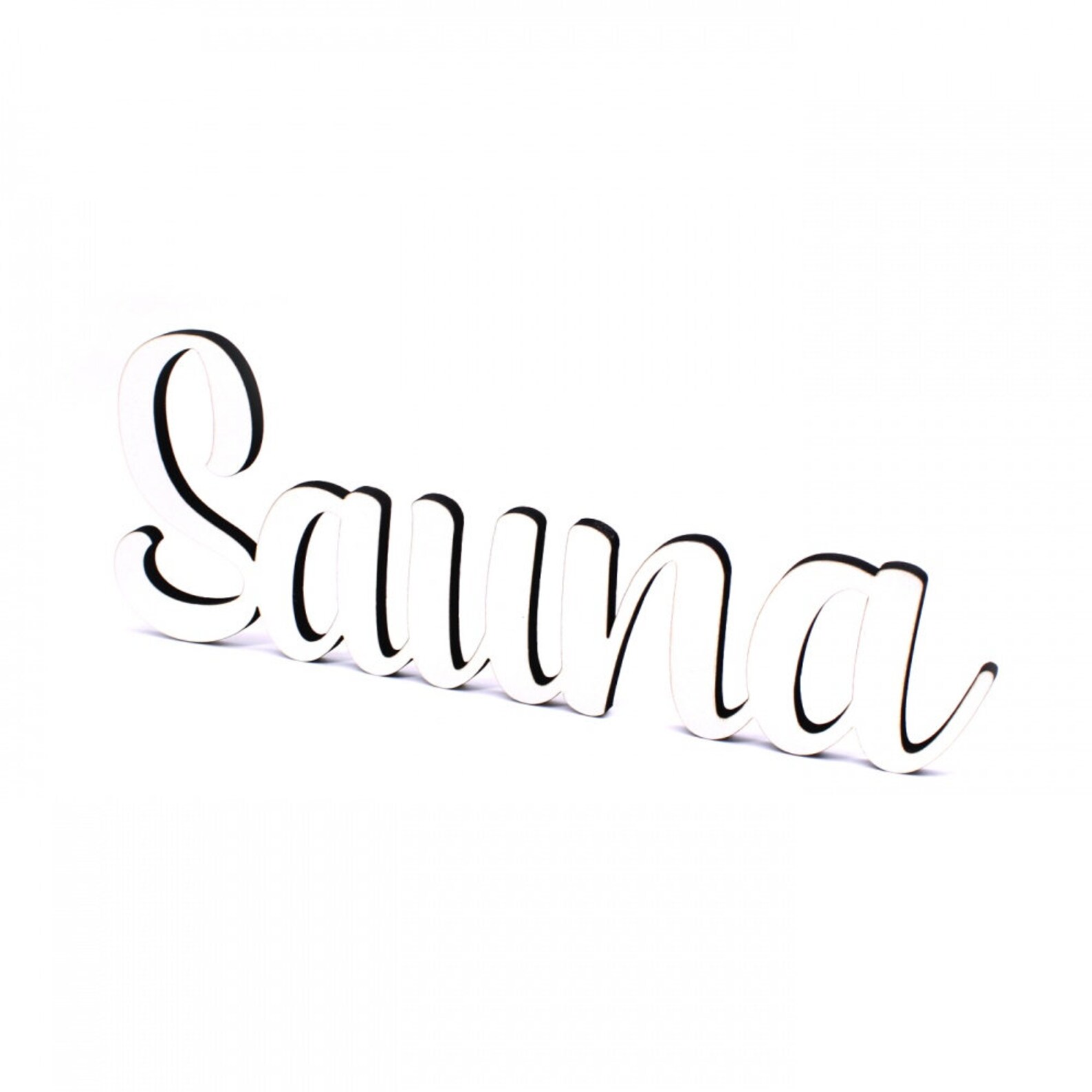 Sauna Door Sign Lettering White Wooden Sign Door Decoration Letters ...