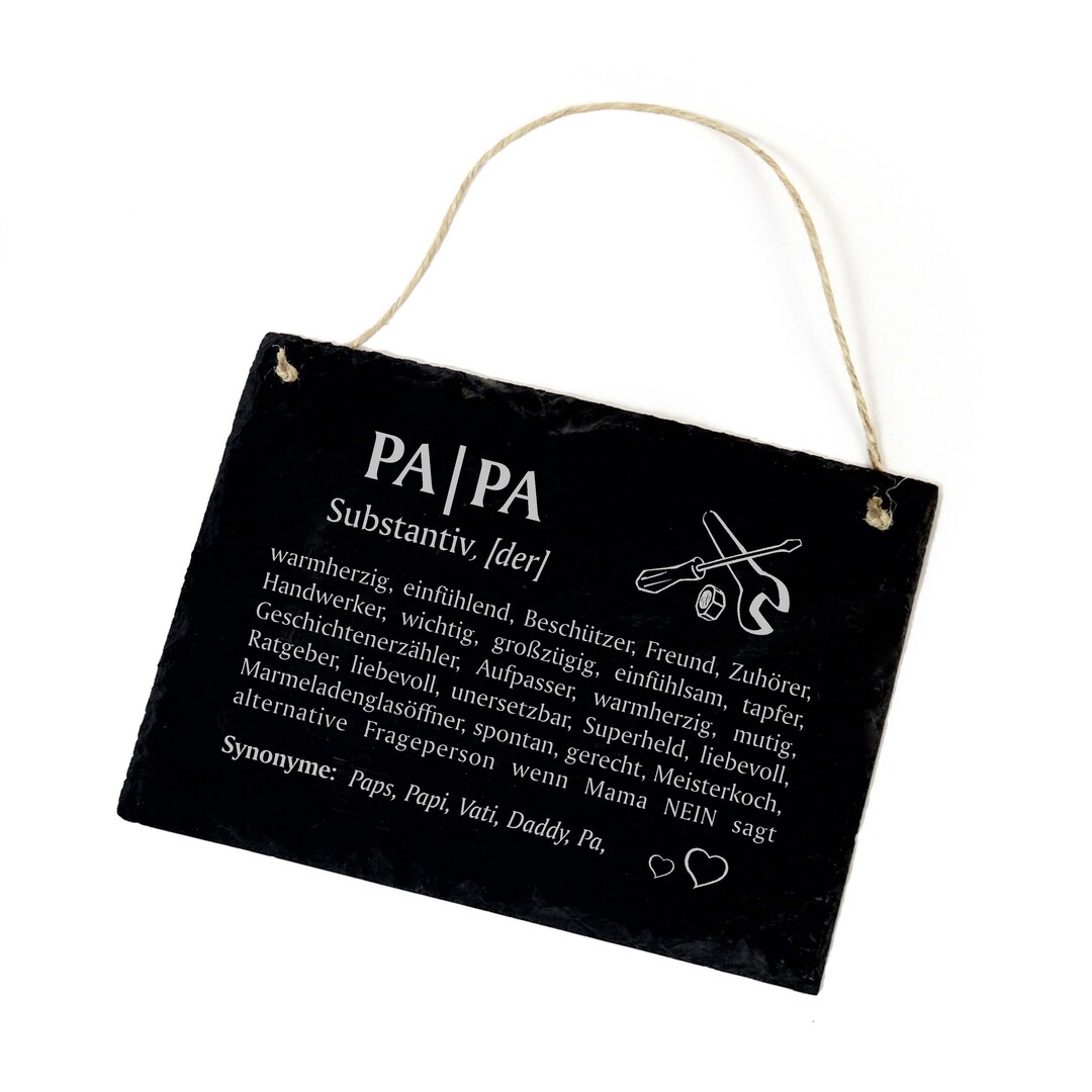 Shield Slate PAPA Definition Lexicon 22 X 16 Cm Slate Decoration ...