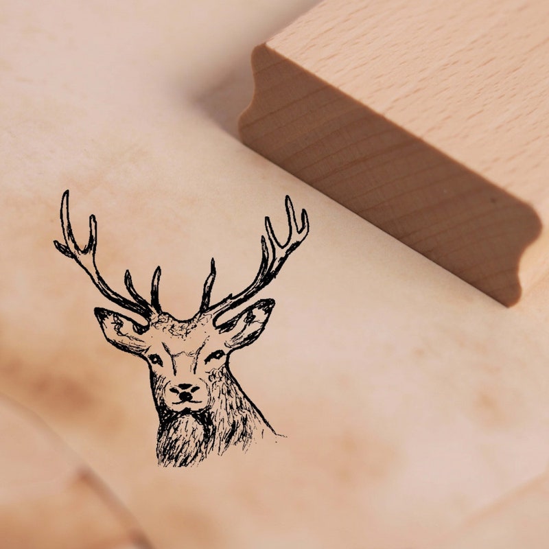 Deer Head Stamp - Etsy