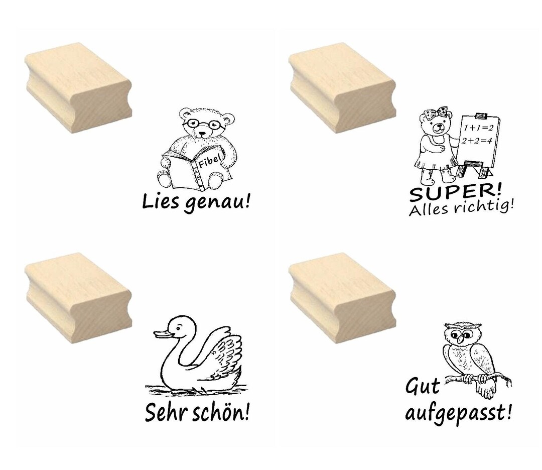 Stamp Teacher's Stamp S.a. Set 4 » School Teacher - Etsy