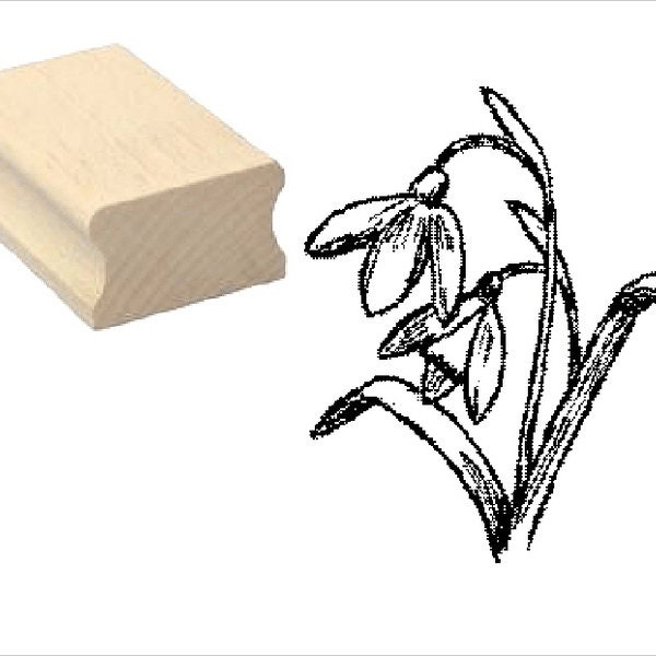 Snowdrop Rubber Stamp - Etsy