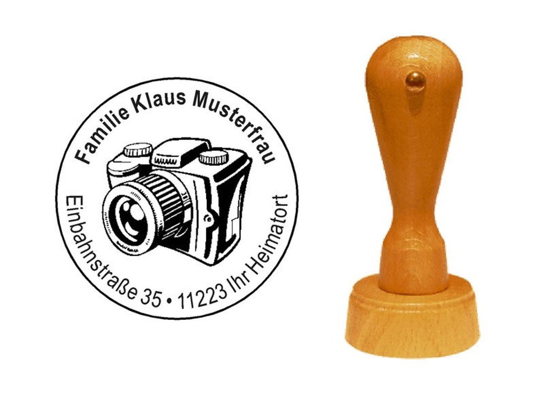 Stamp Wooden Stamp « PHOTOGRAPHER CAMERA » Ø 35 Mm - Etsy