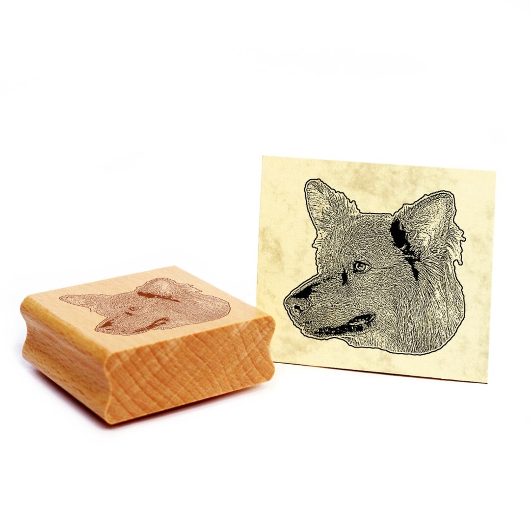 Motif Stamp Harzer Fuchs Stamp Dog Wooden Stamp 48 X 46 Mm - Gift Idea ...