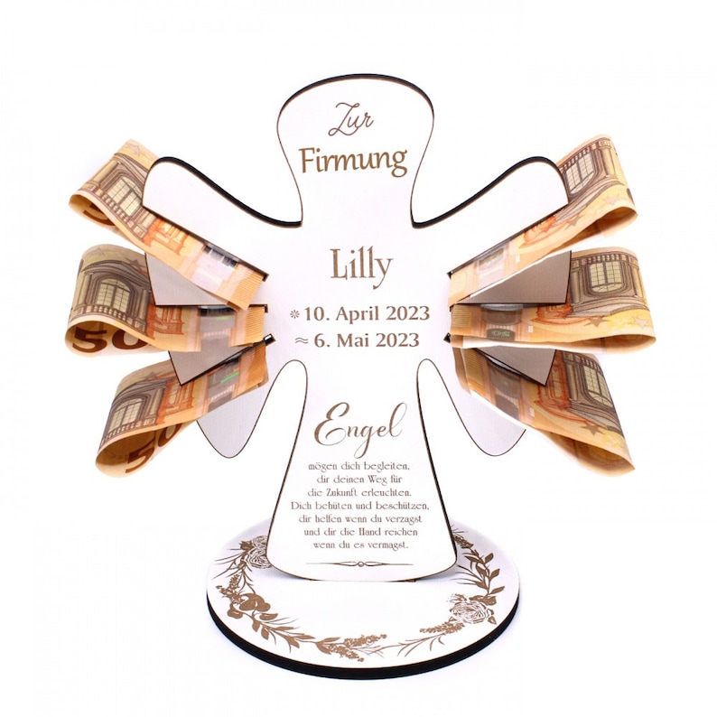 Geldgeschenk Firmung Engel mit Spruch inkl. Personalisierung - Etsy.de