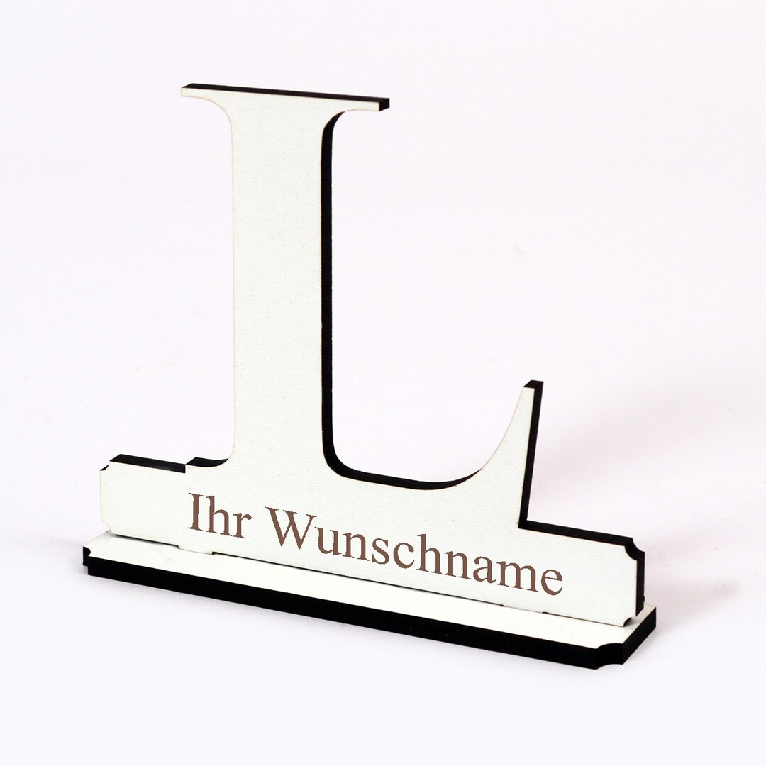 Letter L With Name or Personal Custom Engraving Sign to Stand up ...