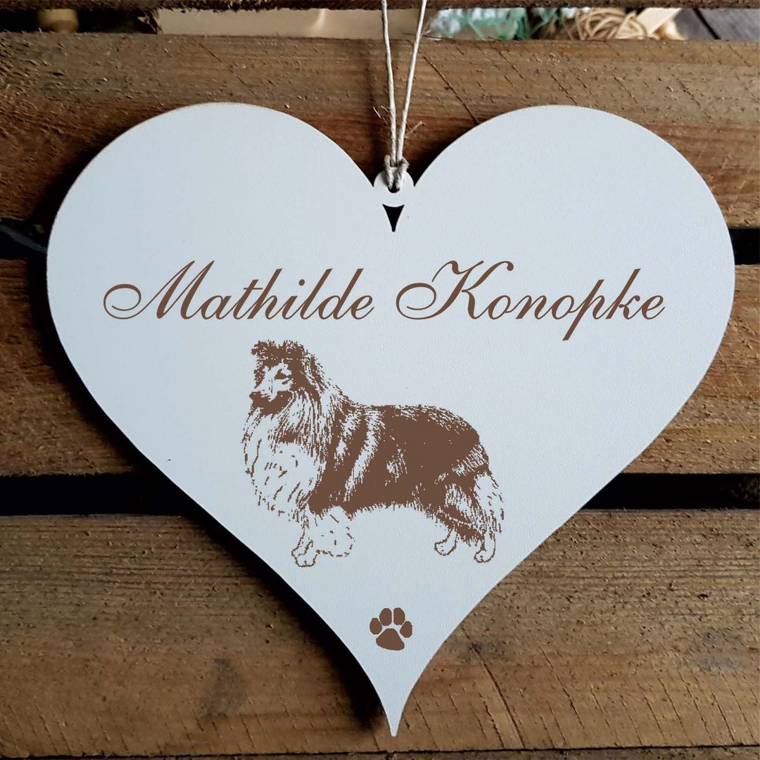 Shield Heart 'SHELTIE» With Wish Text Dog Dog Door Sign Name Decoration ...