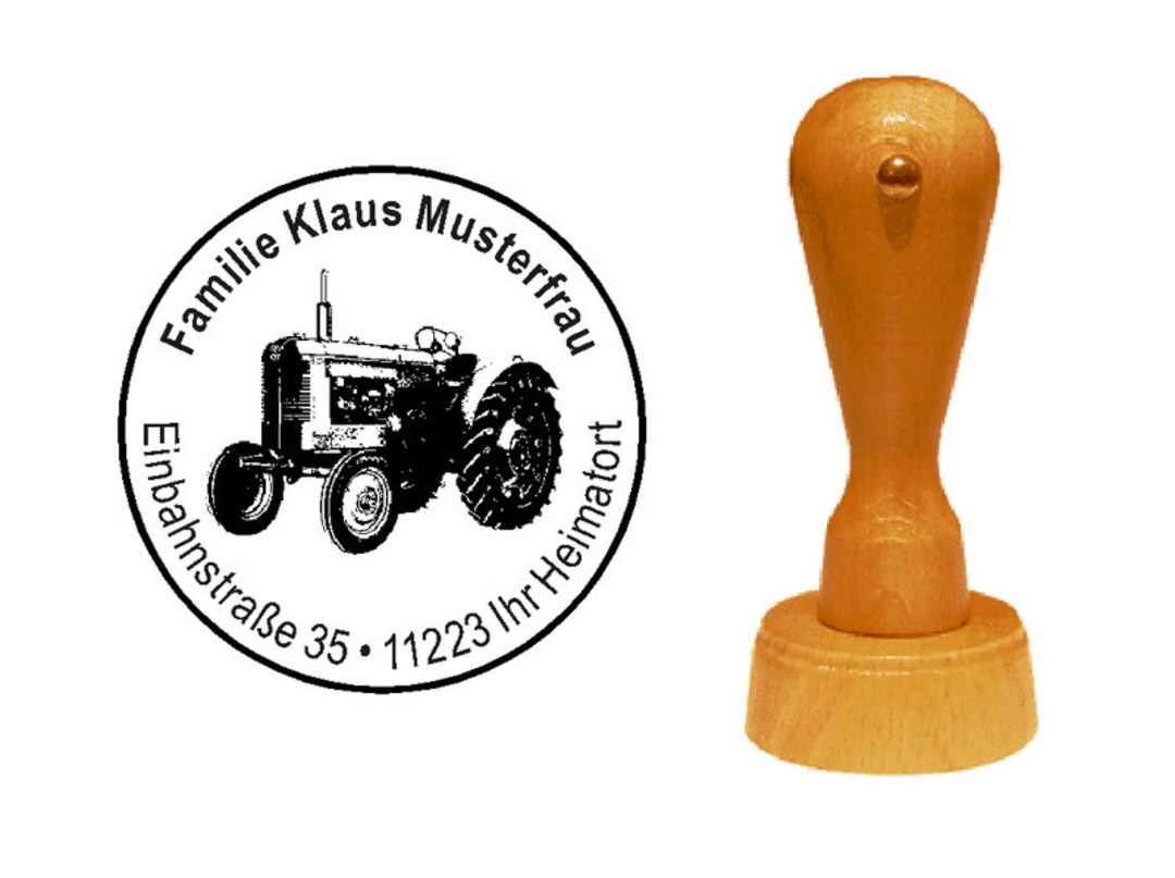 Stamp Wooden Stamps . Tractor Tractor 10 - Etsy UK