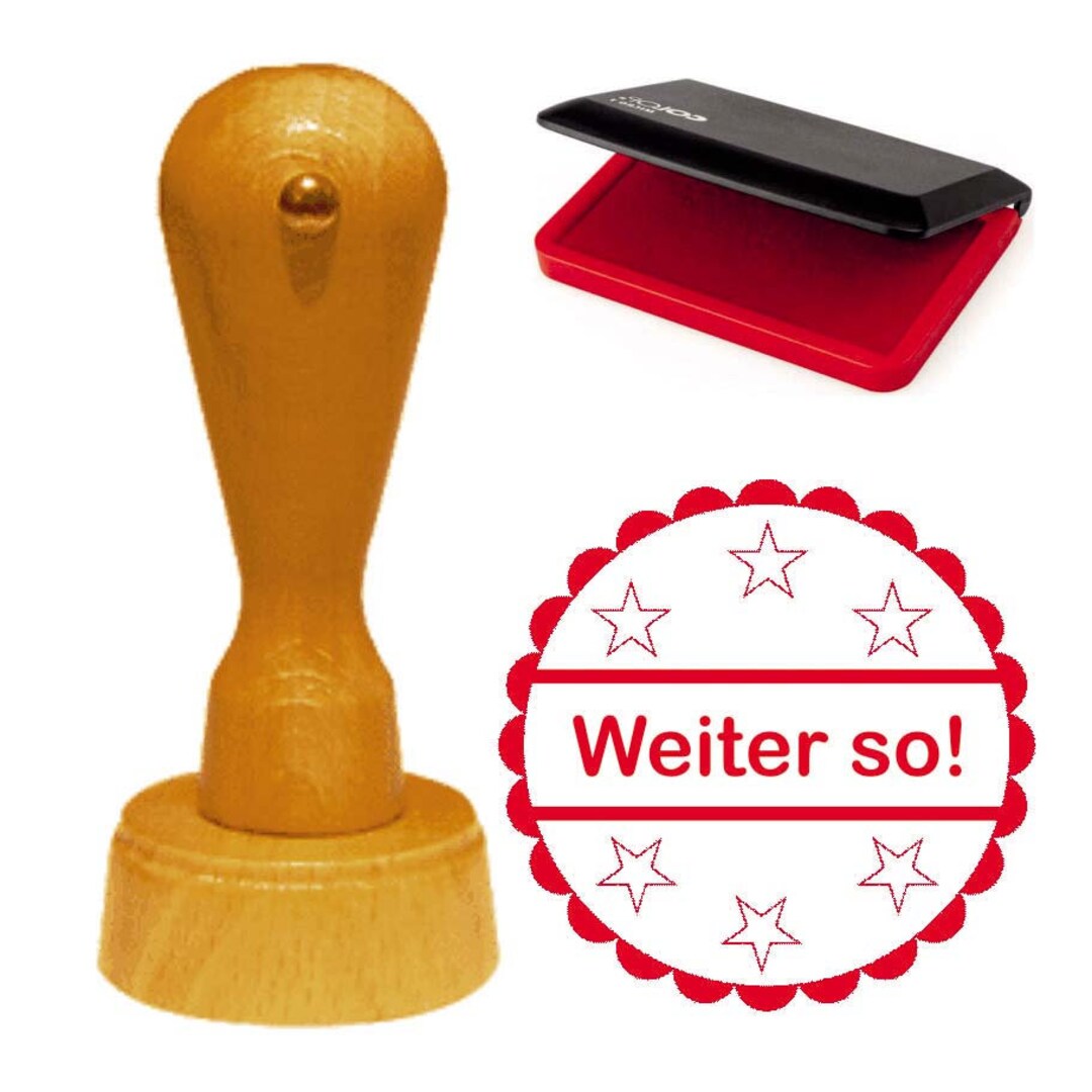 Stamp Next Like Incl. Stamp Pillow Red Stars Office Stamp Teacher Stamp ...