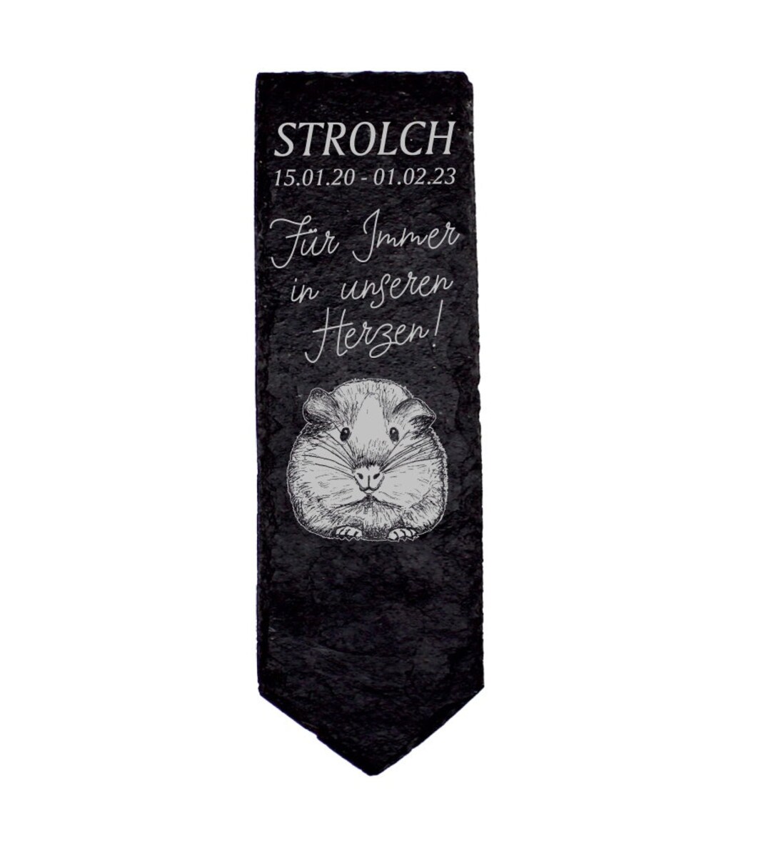 Guinea Pig Grave Plug Animal Gravestone Slate Memorial Plaque With ...